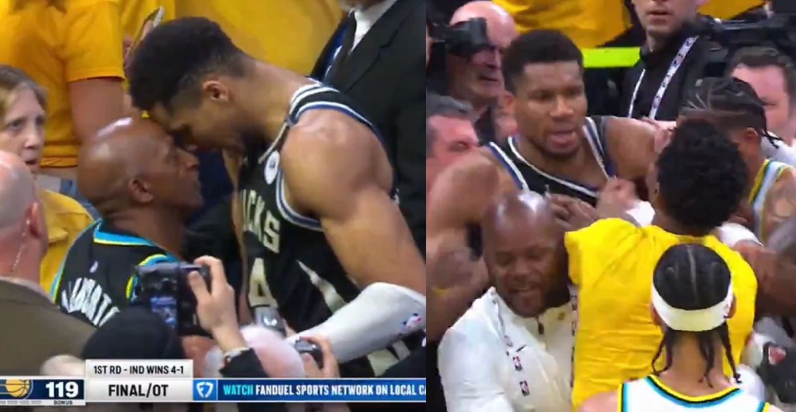 【影片】NBA/ 賽後火藥味提升！字母哥與Mathurin、Haliburton父親爆推擠衝突 | 籃球筆記