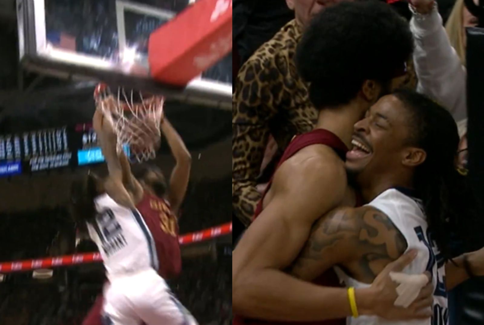 【影片】NBA/ 被灌籃後持續以笑臉迎人！Morant被吹犯規後抱著Allen有說有笑 | 籃球筆記