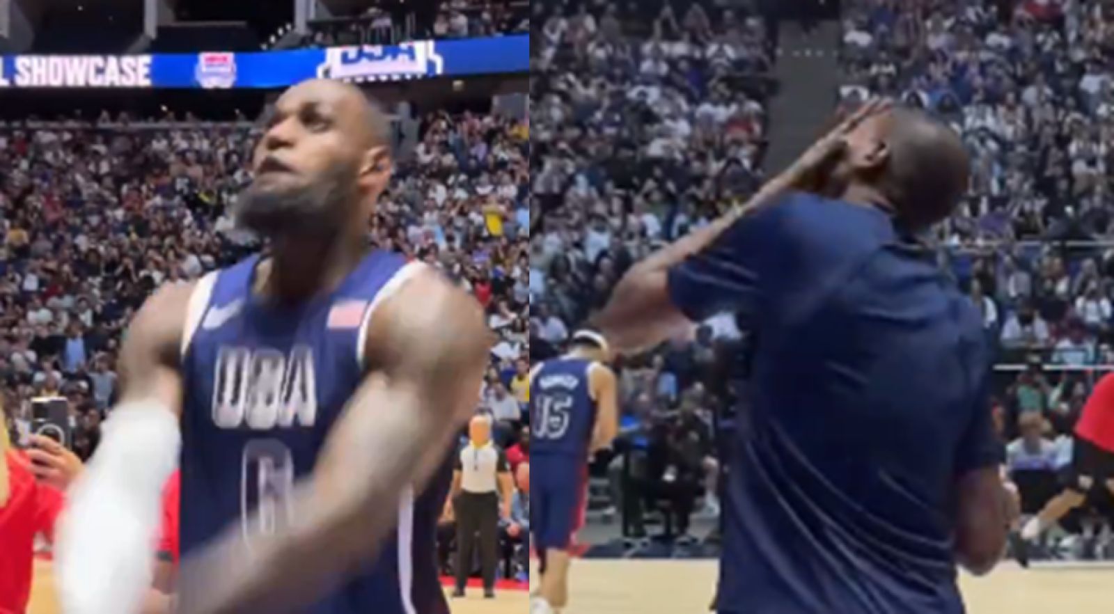 【影片】奧運/ 慘遭賽前儀式中招！LeBron灑粉飄到Durant眼睛 後者掩面並激烈反應 | 籃球筆記