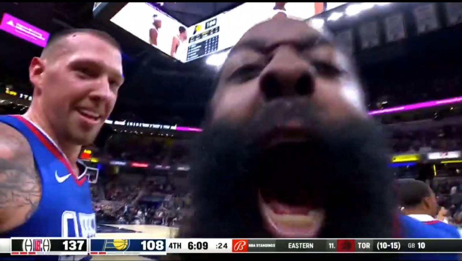 【影片】NBA / 快艇四節狂飆151分擊退溜馬 Harden怒吼轟8顆三分助球隊奪8連勝 | 籃球筆記