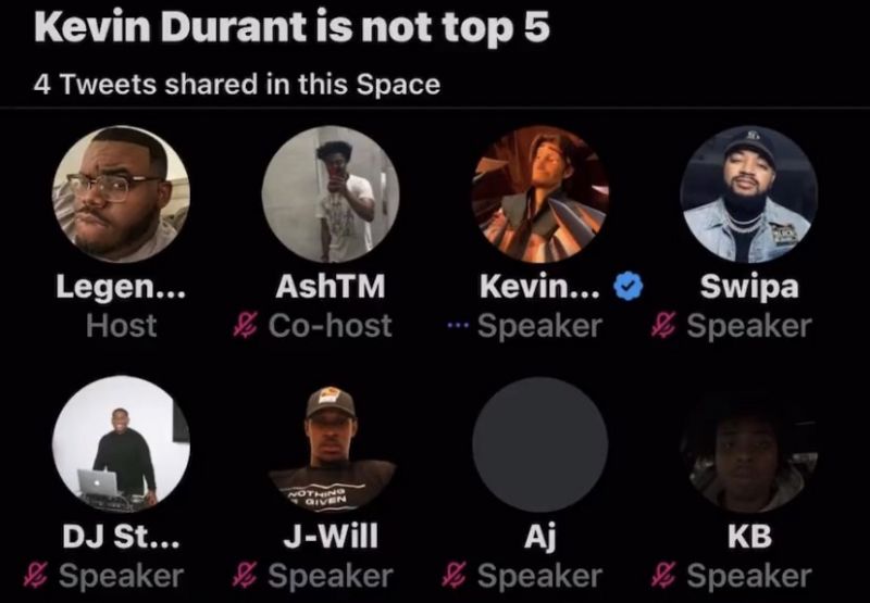 【影片】NBA/ 化身戰地記者！KD加入推特「Kevin Durant is not top 5」群聊與網友辯論 | 籃球筆記