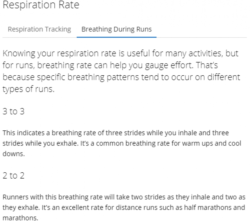 Critical relationship between respiratory rate, heart rate and cadence ...